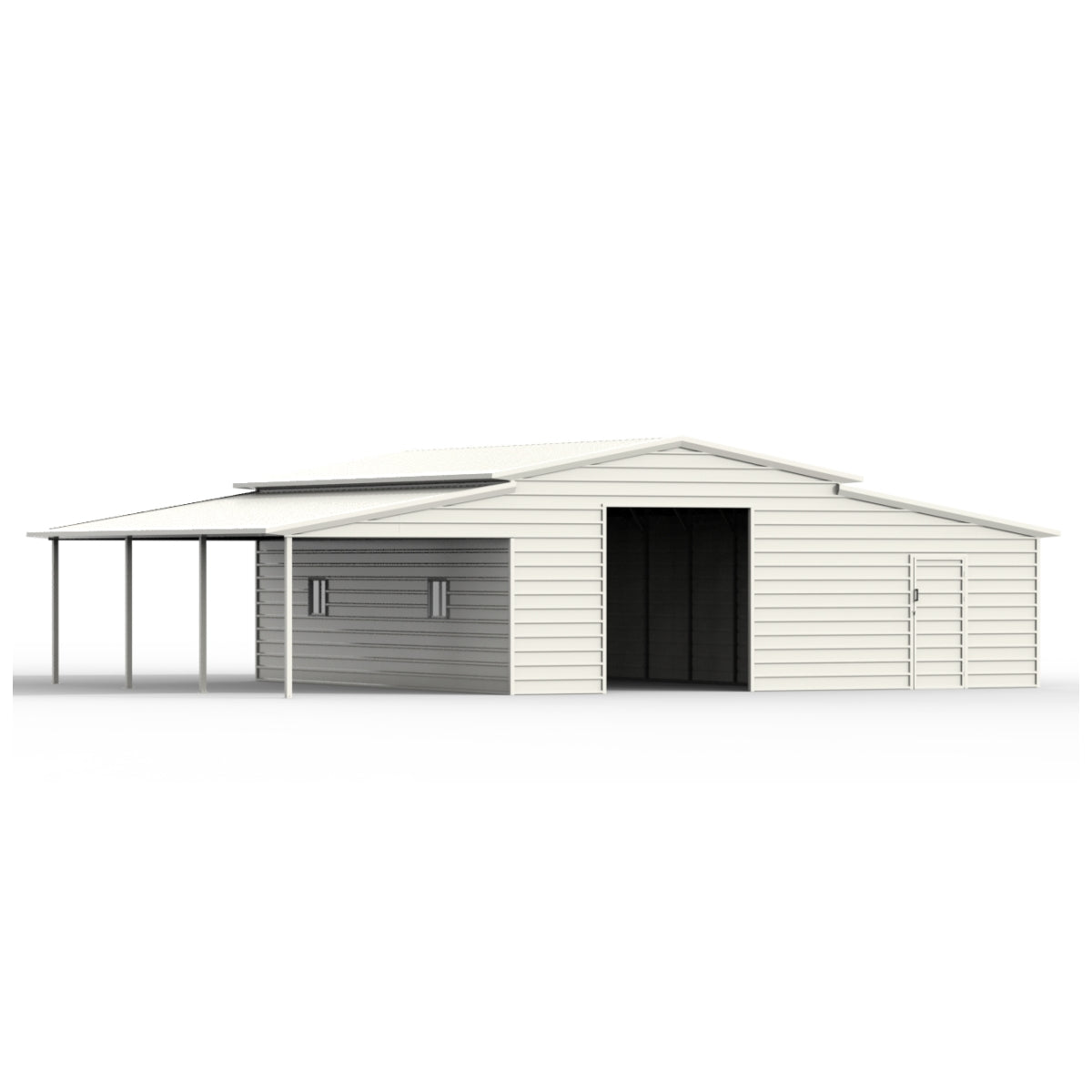 Chery Industrial 42 x 30 ft Vertical Steel Garage With Lean-to