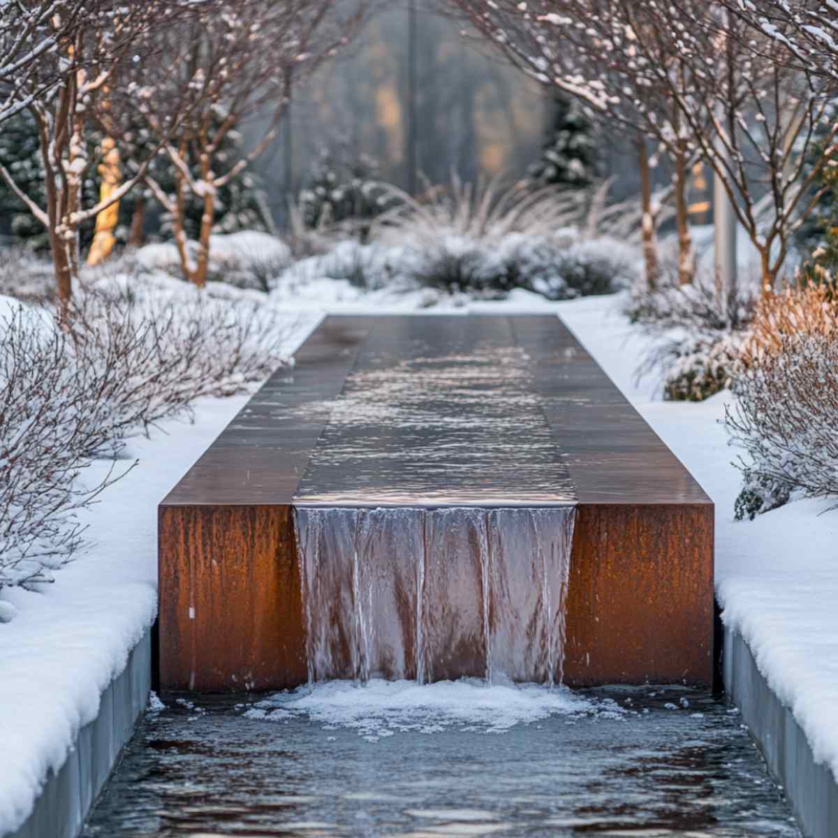 Aura Infinity Pool Waterfall Fountain | Modern Reflection Water Featur