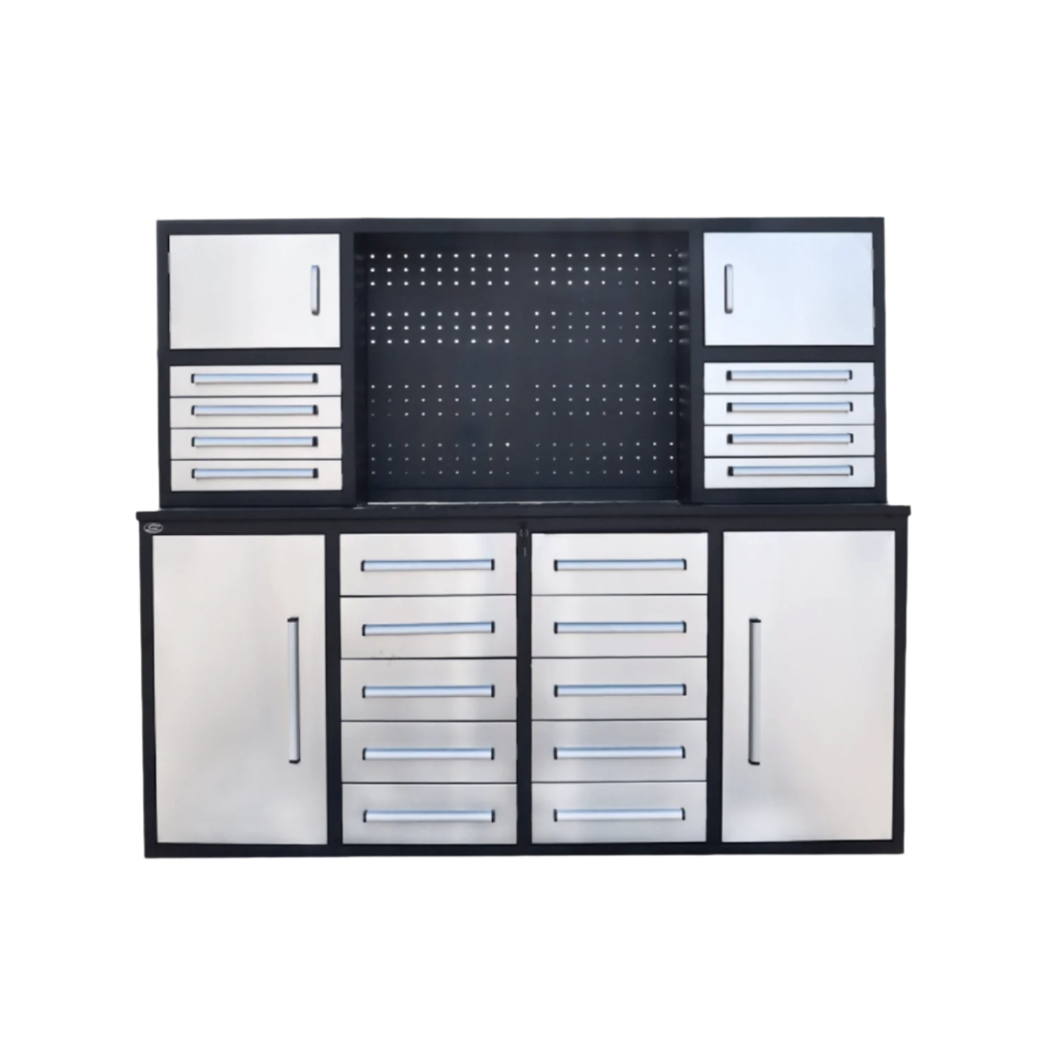 7' Garage Storage Cabinet with Workbench (18 Drawers & 4 Cabinets & Pe