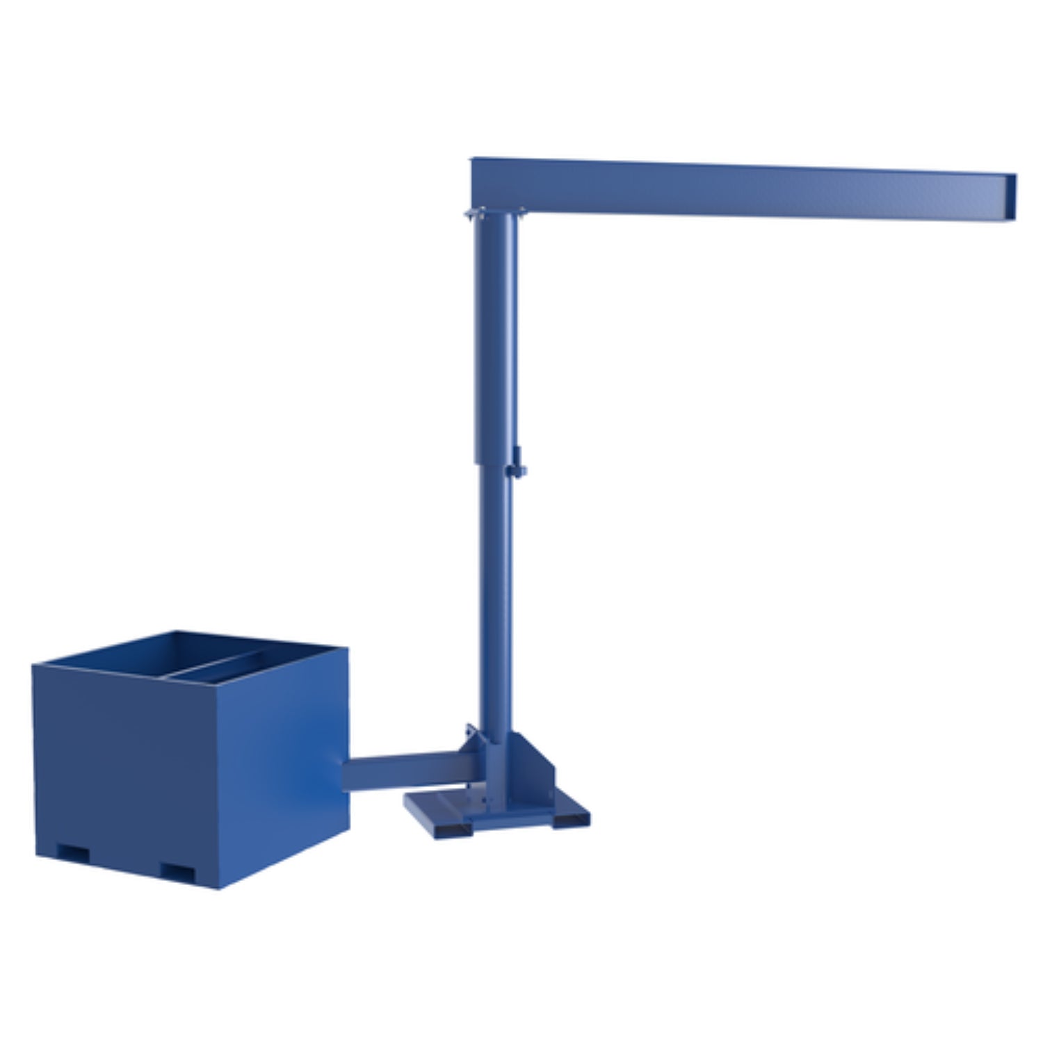 Vestil Steel Portable Offset Jib Crane with Empty Base 10 Ft. I-Beam 5