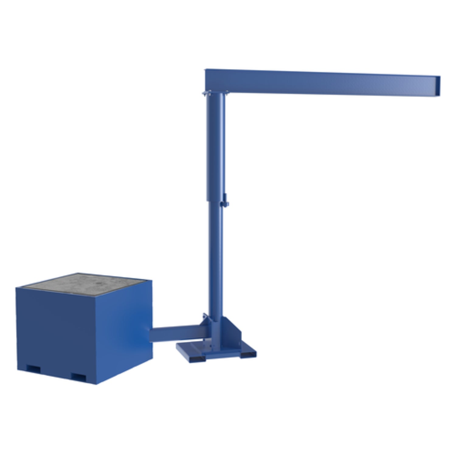 Vestil Steel Portable Offset Jib Crane with Filled Base 10 Ft. I-Beam