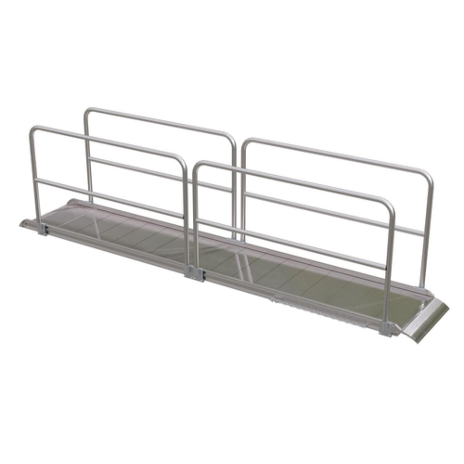 Vestil Aluminum Wheel Walk Ramp Overlapping Style with Handrails 168 I