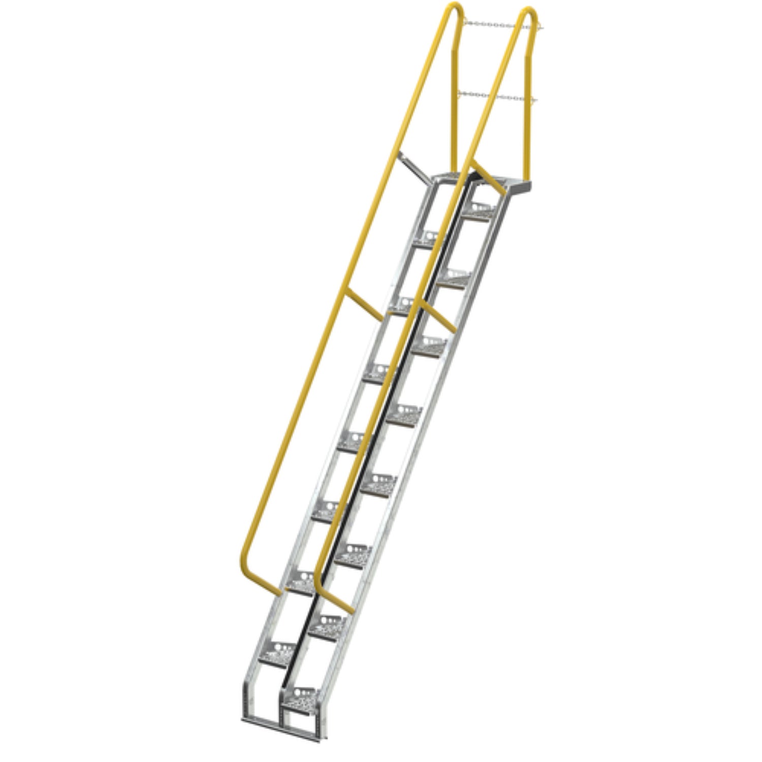 Vestil Galvanized Alternate Tread Stair 56 Degrees 89-3/4 In. x 23-1/2