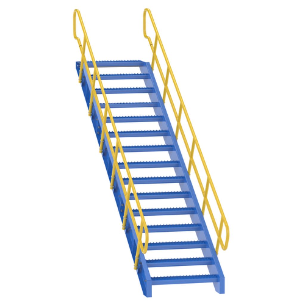 Vestil Steel 15 Step Modular Style Stairway Top Step 108 In. 1,000 Lb.