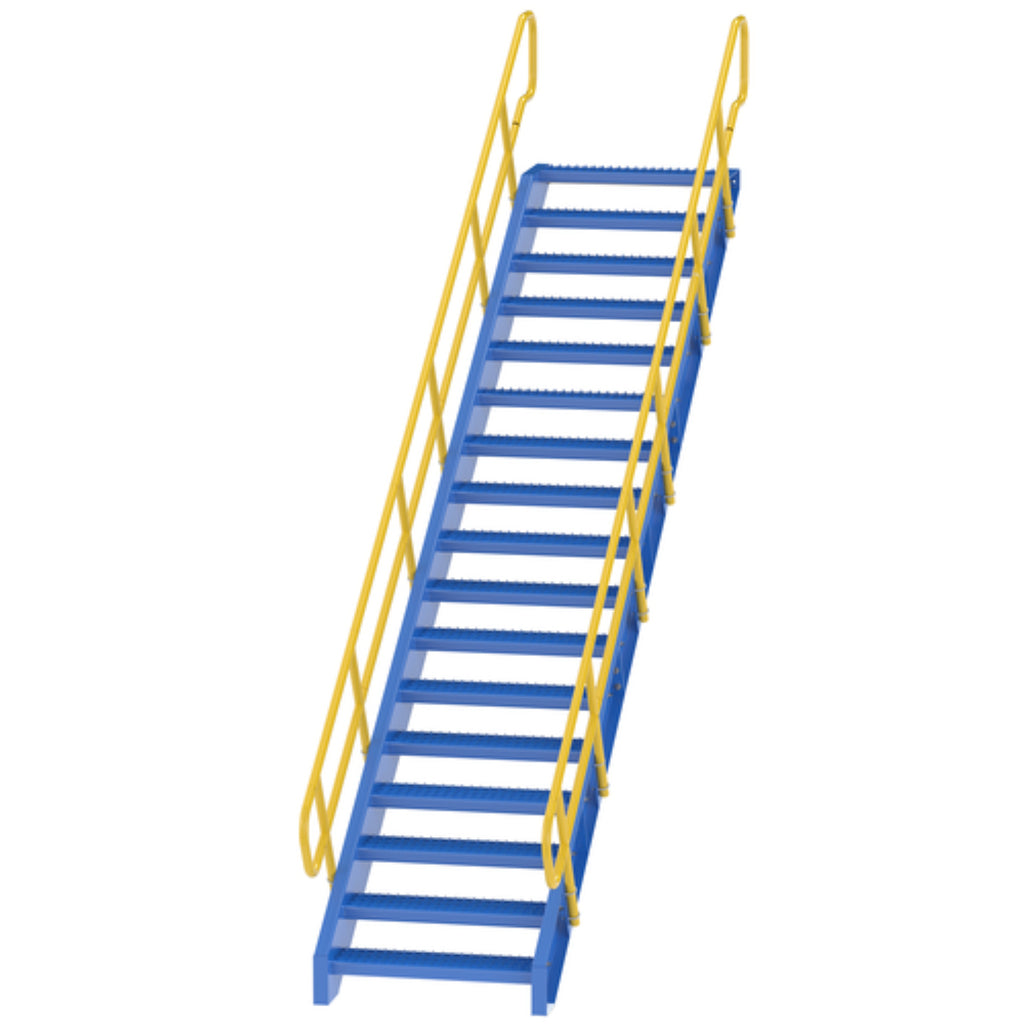 Vestil Steel 17 Step Modular Style Stairway Top Step 120 In. 1,000 Lb.