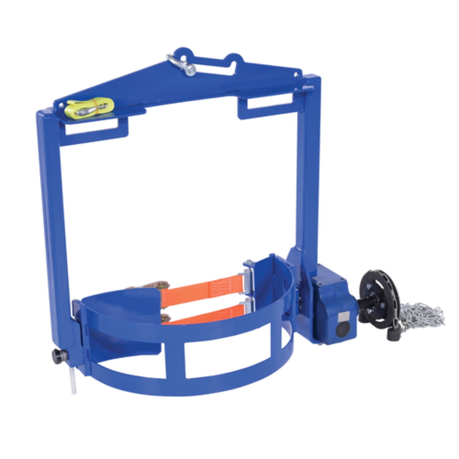 Vestil Steel Hoist Mounted Drum Carrier/Rotator 55 Gallon 2000 Lb. Cap