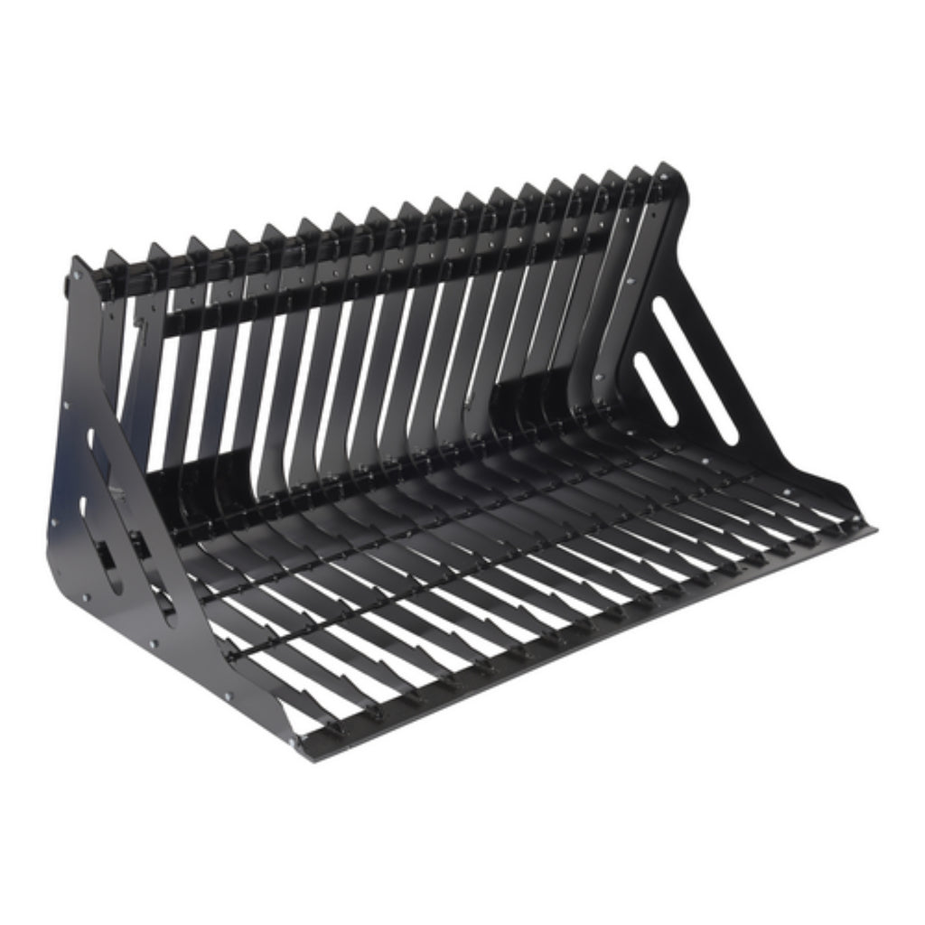 Vestil Steel Low Profile Skid Steer Rock Grader 72 In. Black - EA-SKRG