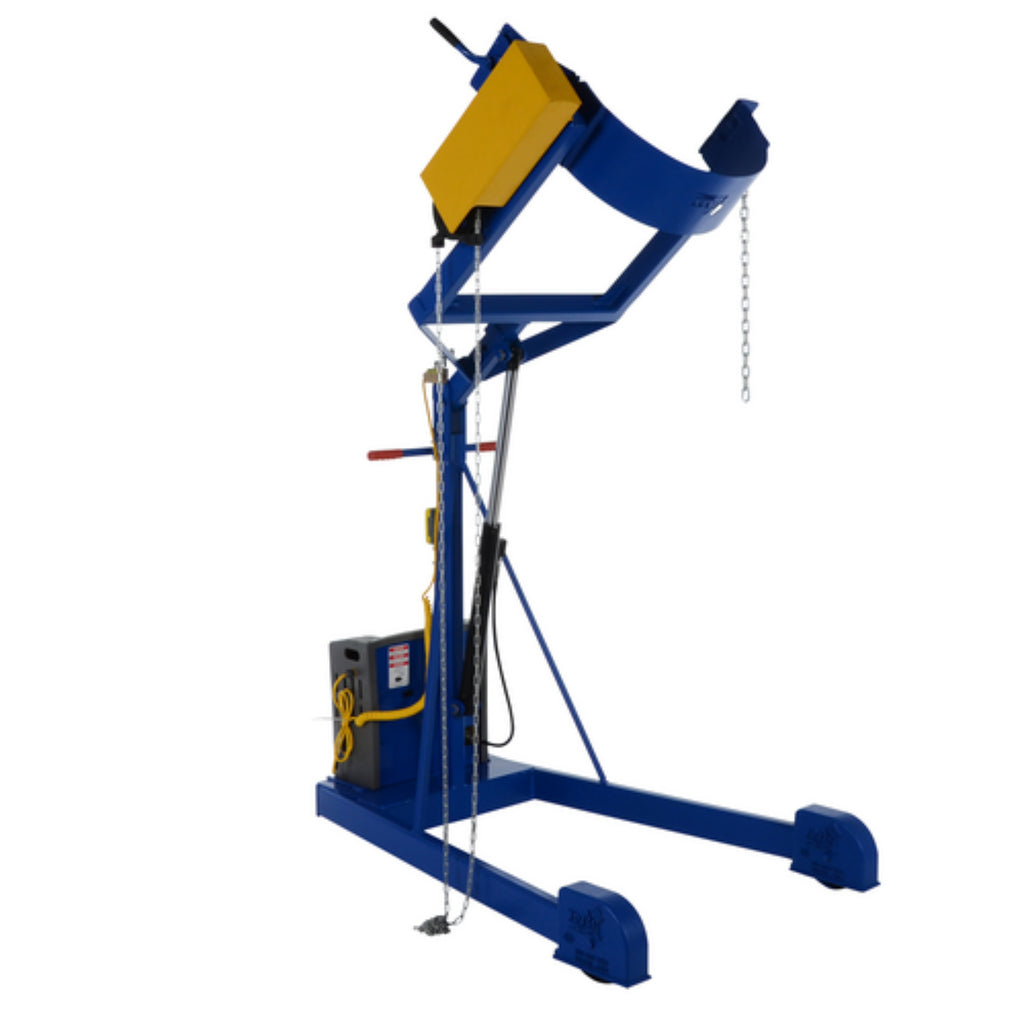 Vestil Steel Portable DC Powered Hydraulic Drum Carrier, Rotator and B