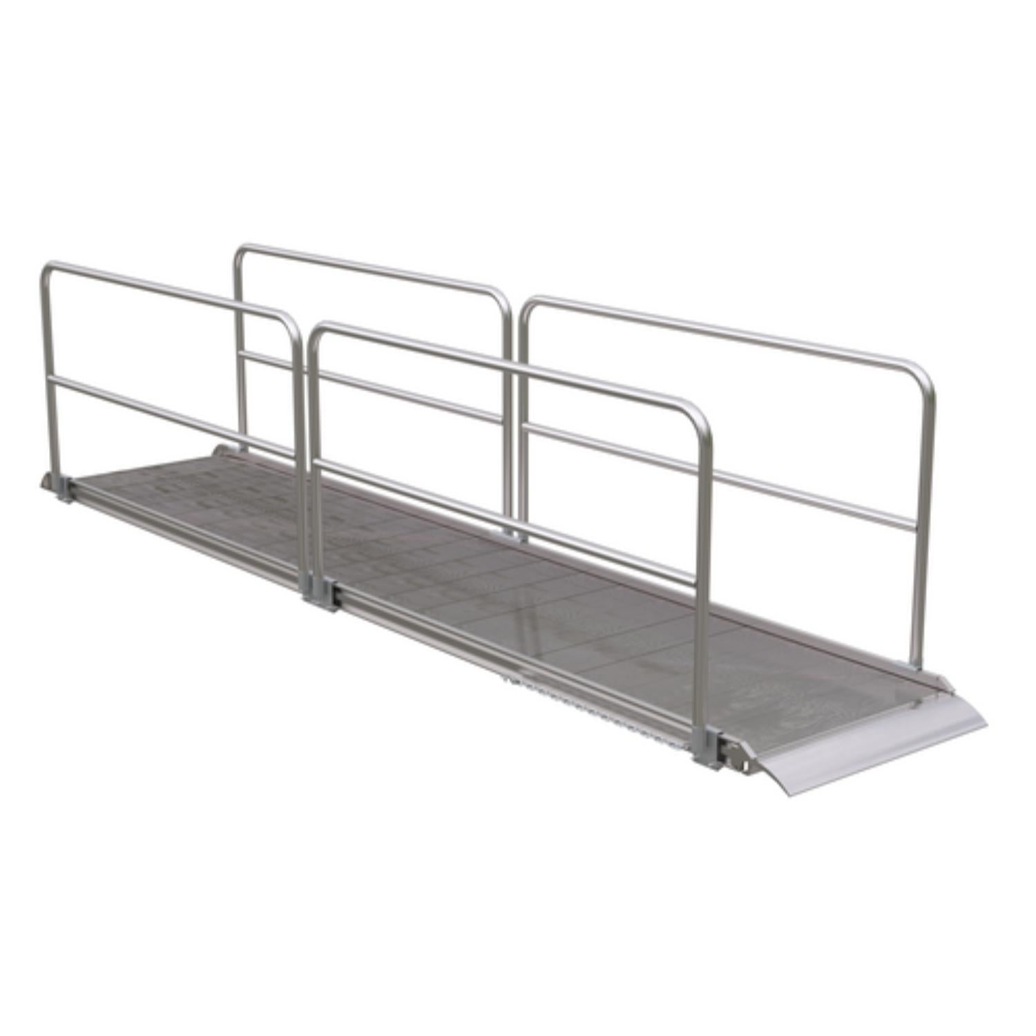 Vestil Aluminum Wheel Walk Ramp Overlapping Style with Handrails 192 I