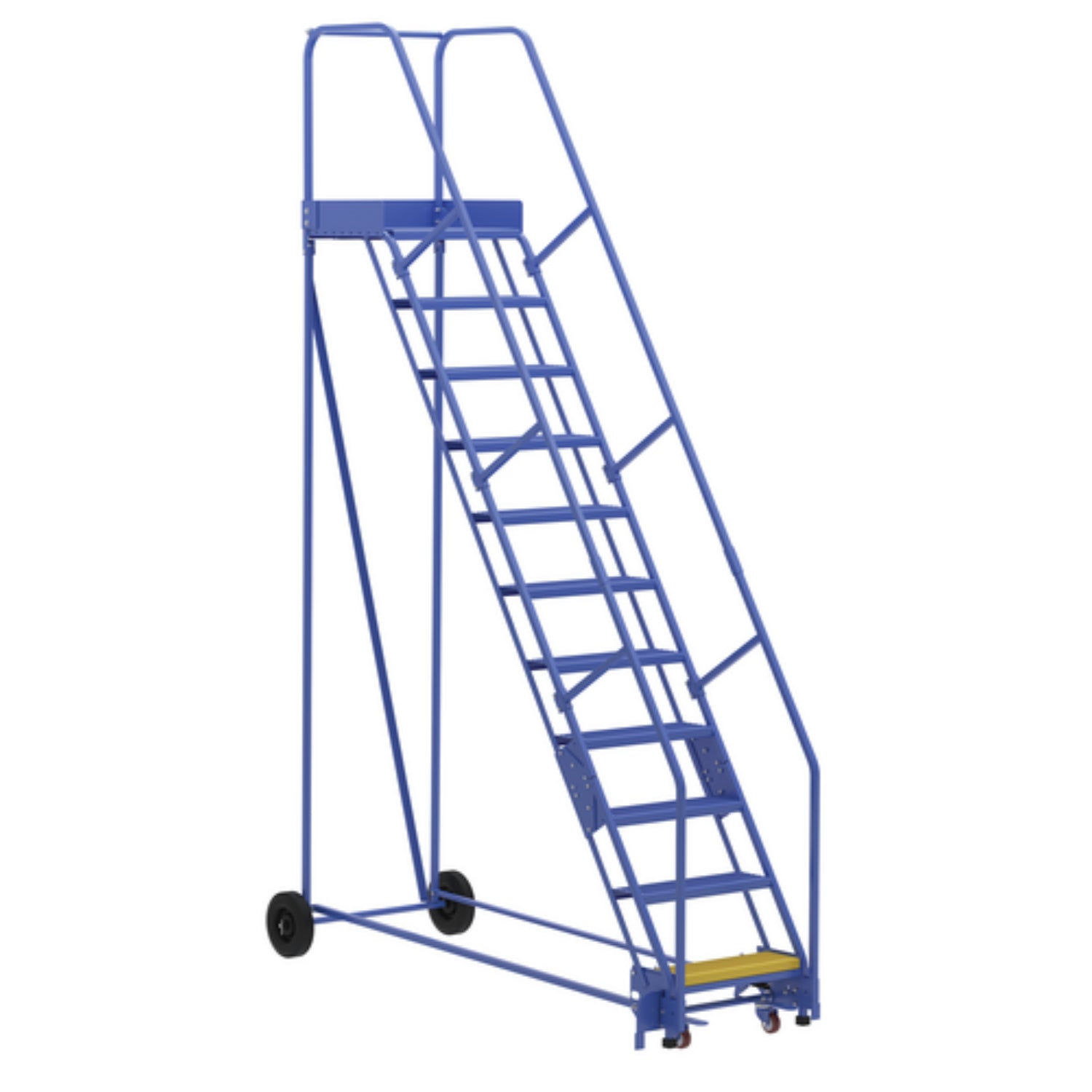 Vestil Steel Rolling Warehouse Ladder 58 Degree 11 Perforated 23-9/16