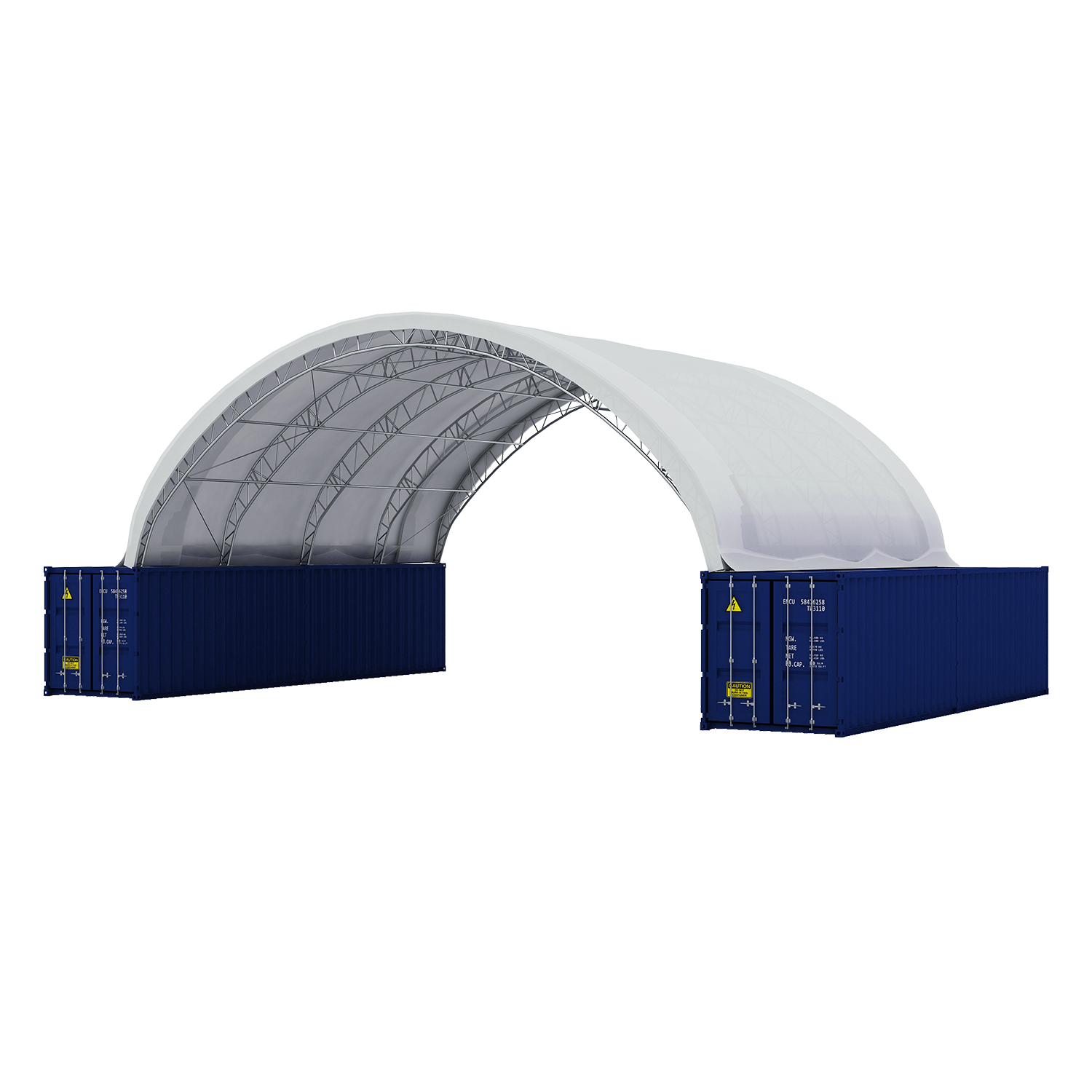 Gold Mountain Fortified 50'x40'x17' Double Truss Container Shelter